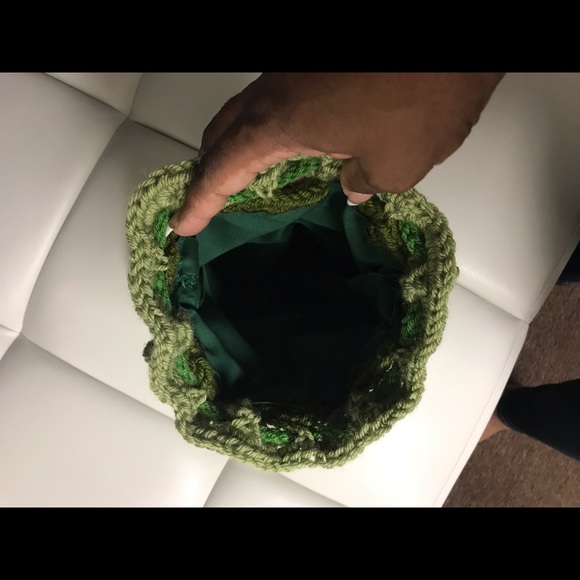 Handmade | Bags | Handmade Drawstring Bag With Green Lining New | Poshmark